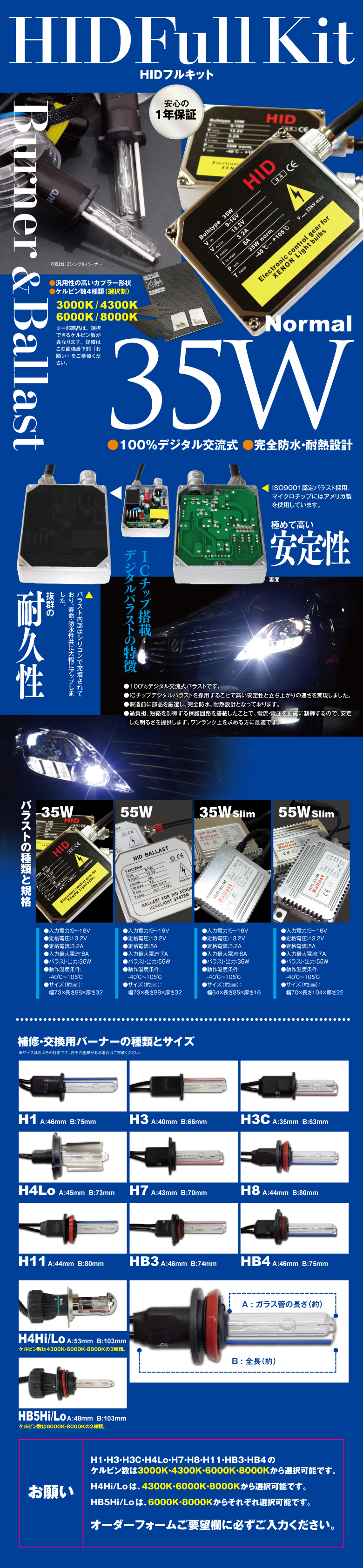 【新品】送料無料/HIDキット H3 厚型35W交流式 3000K/4300K/6000K/8000Kの落札情報詳細 - ヤフオク落札価格検索 オークフリー